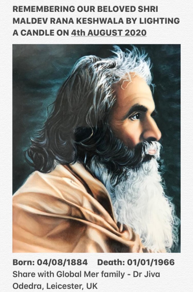 REMEMBERING OUR BELOVED SHRI MALDEV RANA KESHWALA BY LIGHTING A CANDLE ...